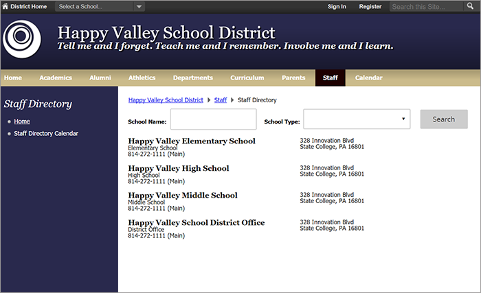 School Directory App – Community Engagement