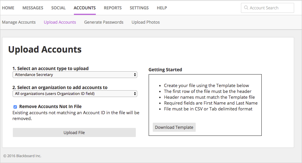 Upload Accounts from Files – Community Engagement