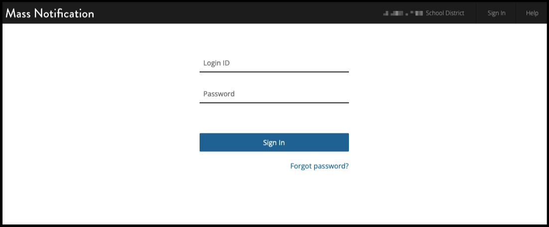 Log in to Mass Notifications – Community Engagement