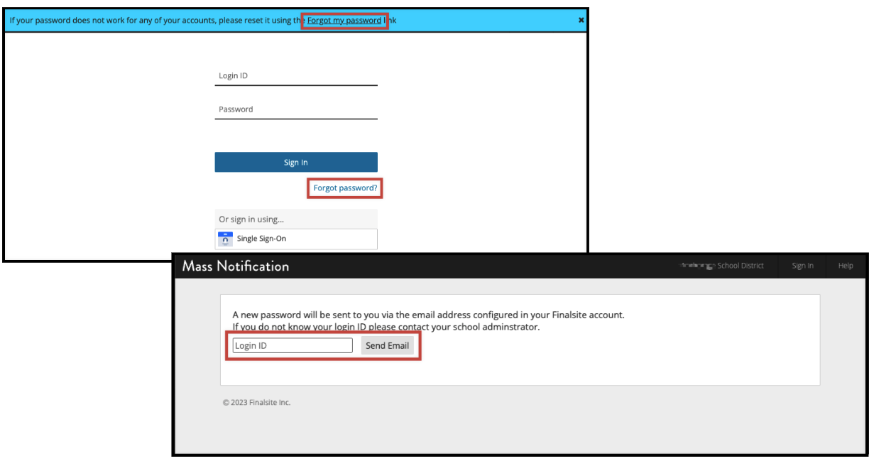 Log in to Mass Notifications – Community Engagement